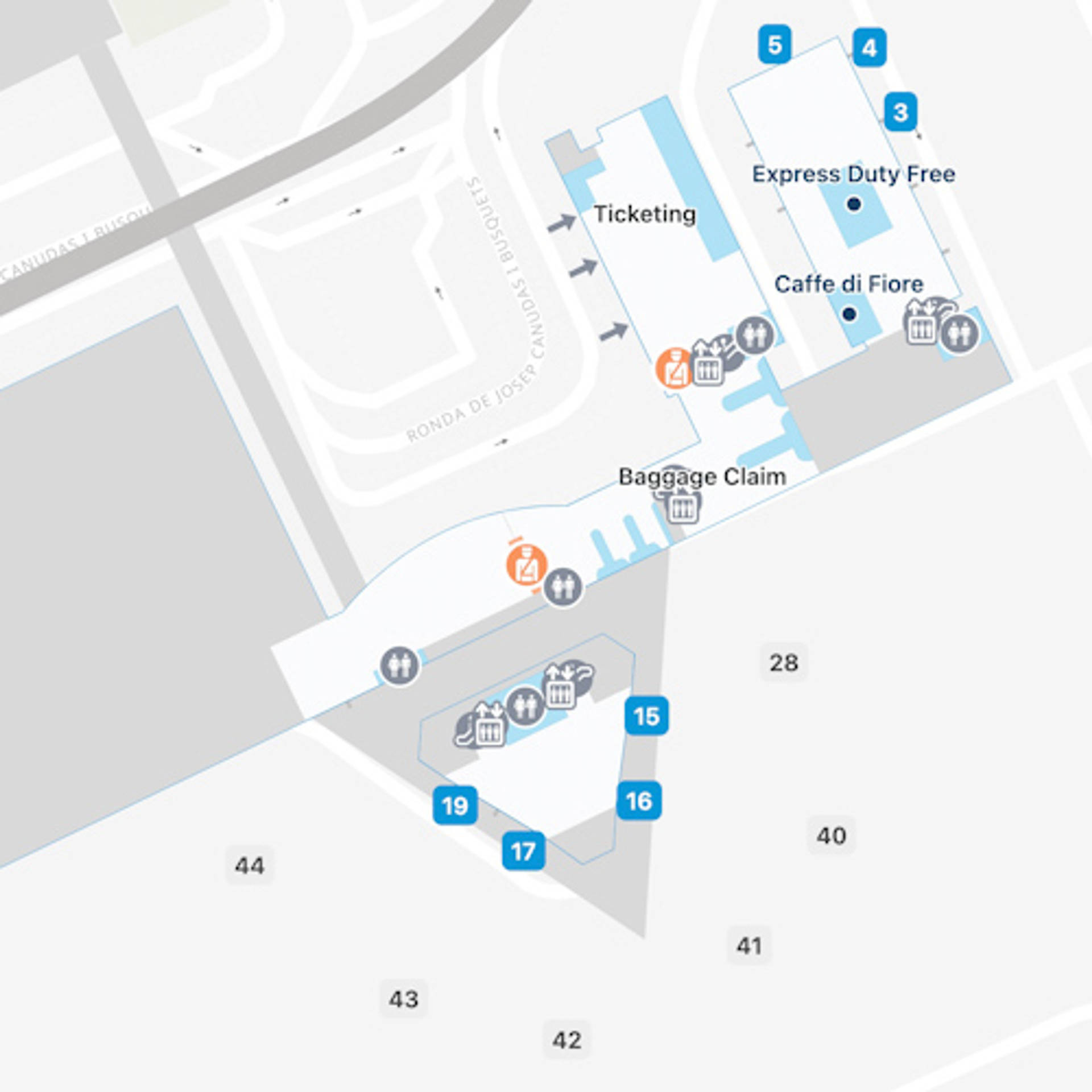 Barcelona Airport BCN Terminal 2A Map