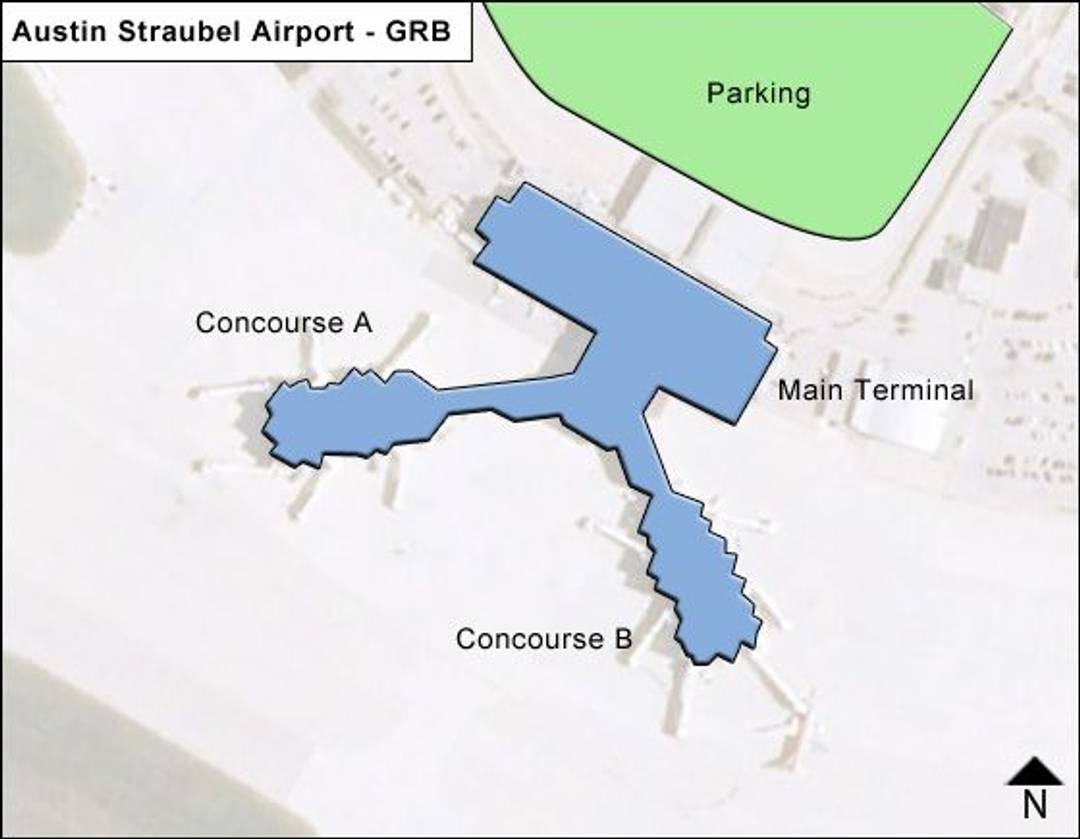 Austin Straubel Airport Map | GRB Terminal Guide
