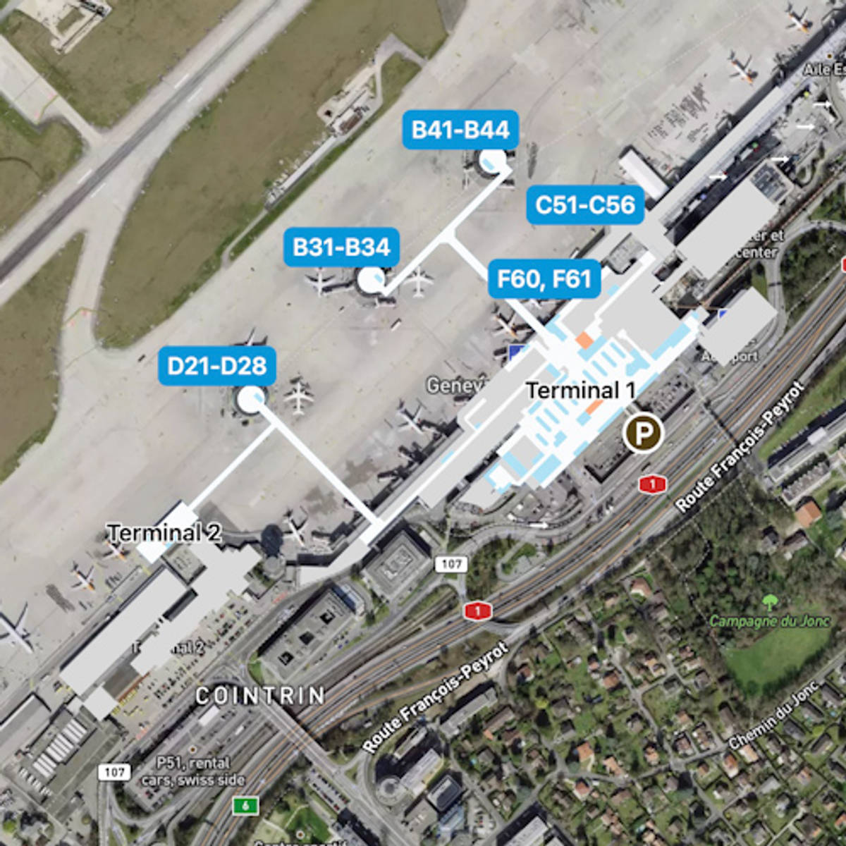 Geneva Airport Map | GVA Terminal Guide