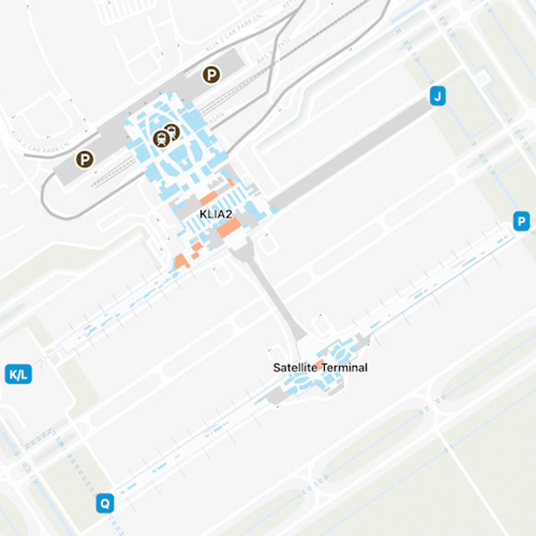 Kuala Lumpur Airport KUL Satellite Terminal Map