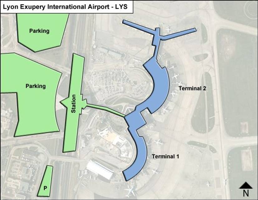 Lyon Exupery Airport Map | LYS Terminal Guide