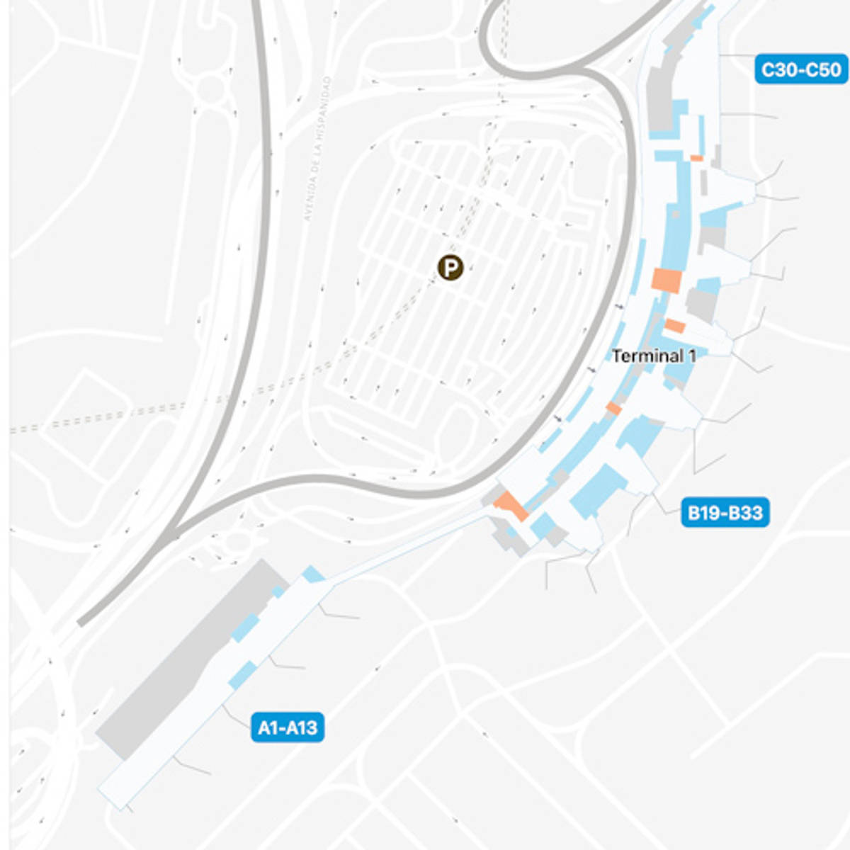 Madrid Barajas Airport MAD Terminal 4S Map