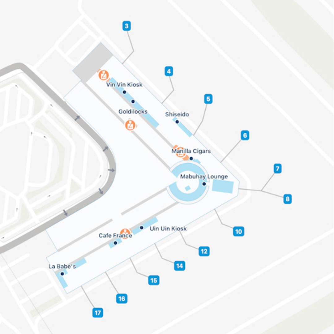 Manilla Ninoy Aquino Airport MNL Terminal 1 Map