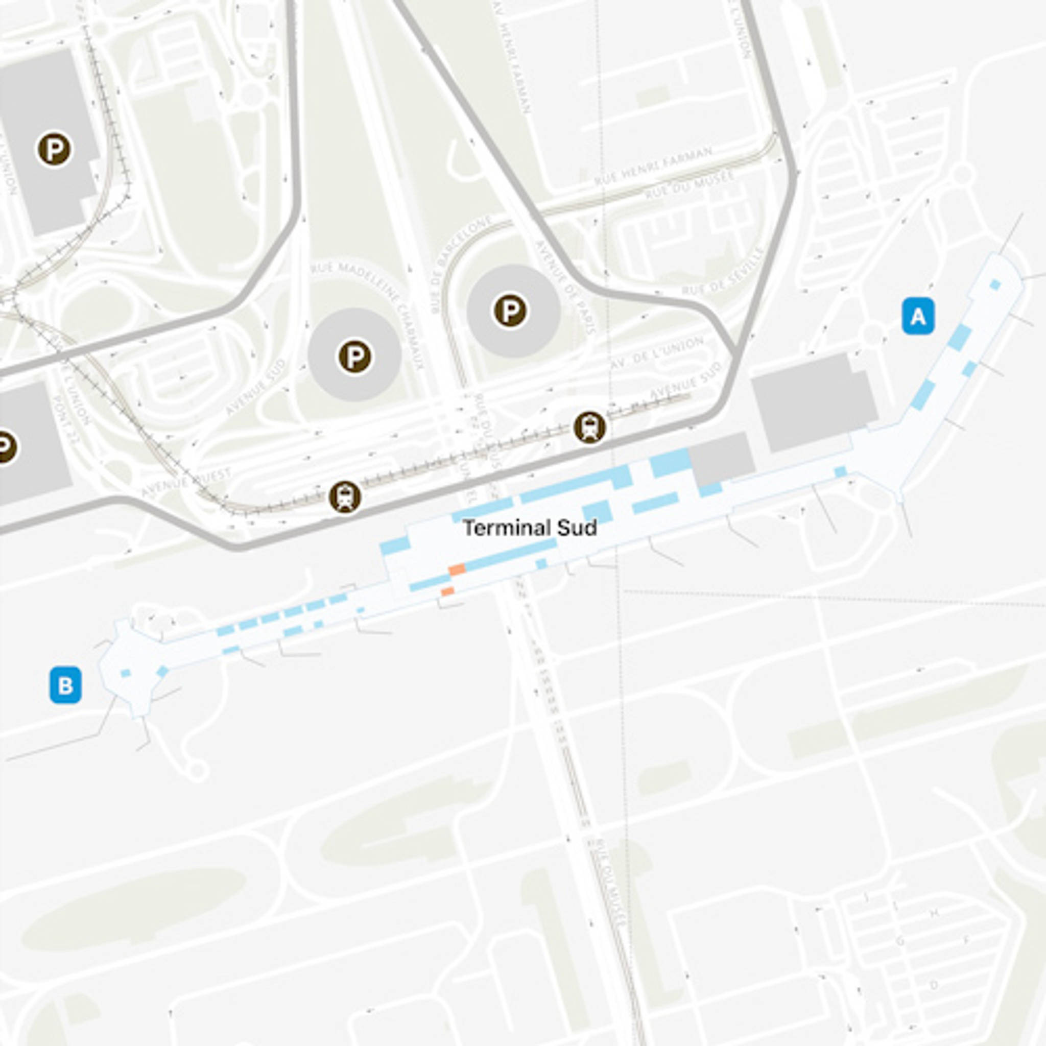 Paris Orly Airport ORY West Terminal Map