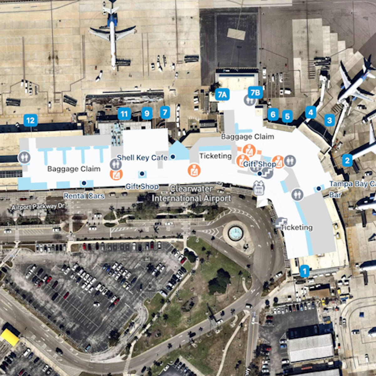 St Petersburg - Clearwater Airport Map | PIE Terminal Guide