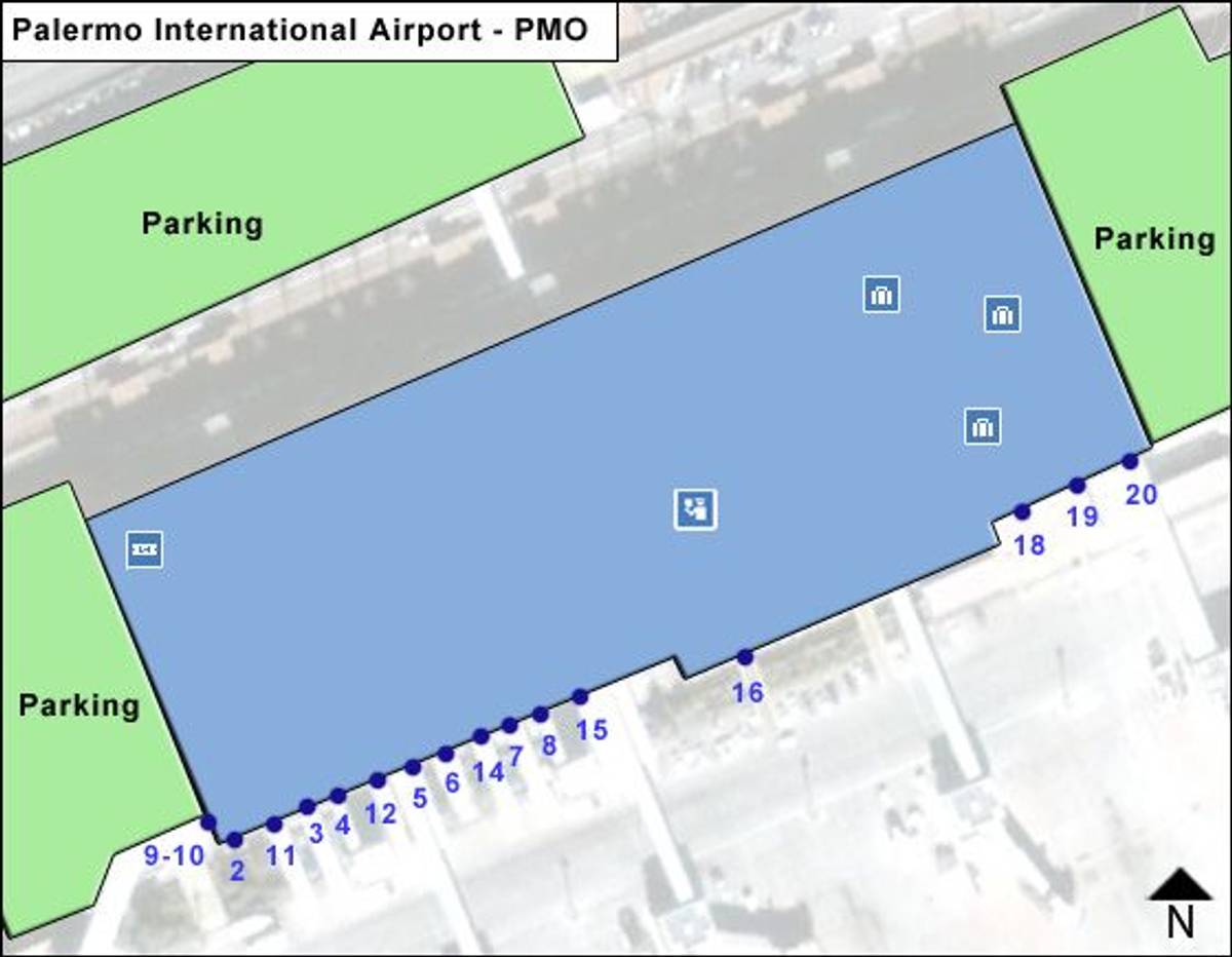 Punta Raisi , Cinisi, Palermo - Sicily PMO Airport Restaurants & Stores