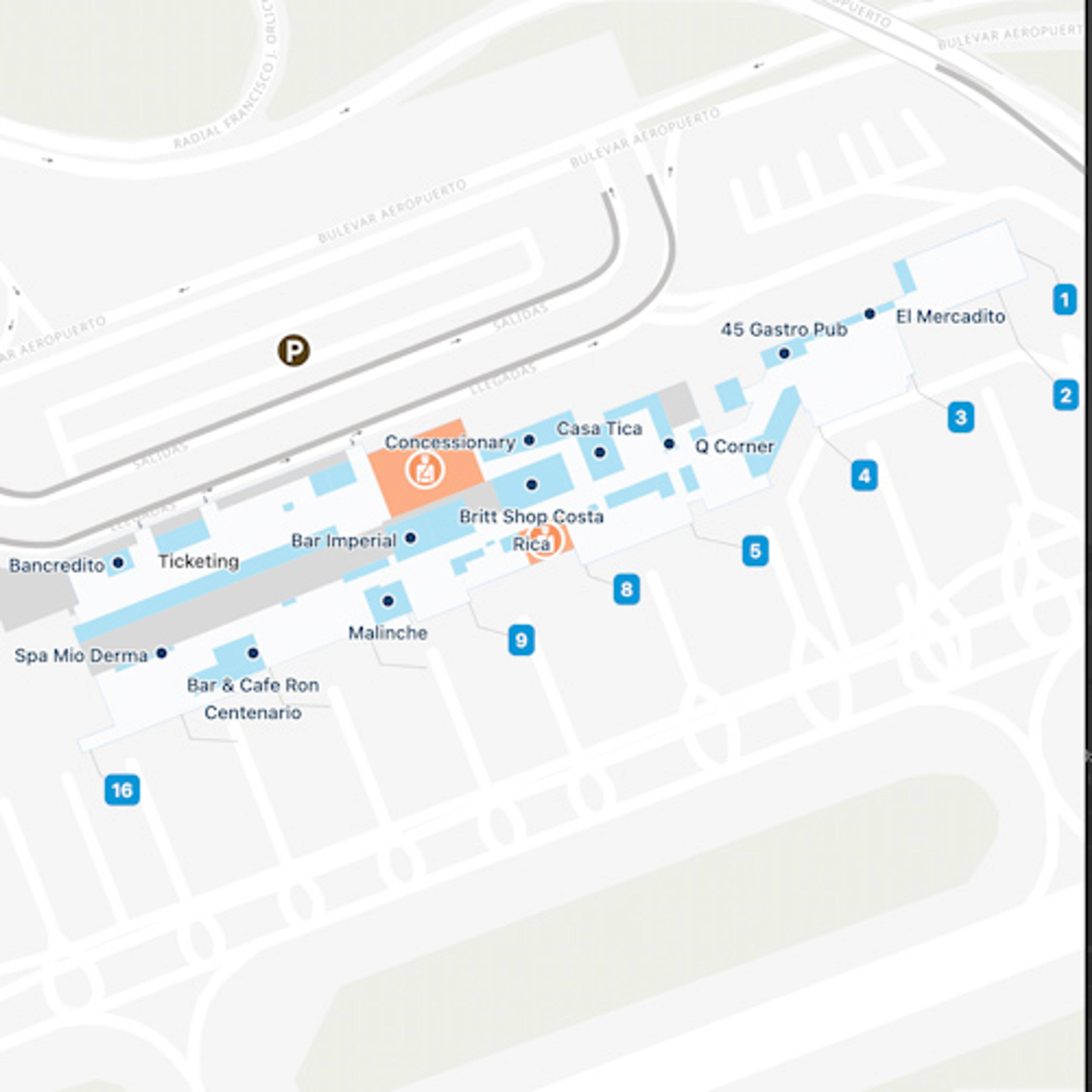 San Jose Santamaria Airport Map SJO Terminal Guide San Jose Santamaria Airport Map SJO Terminal Guide
