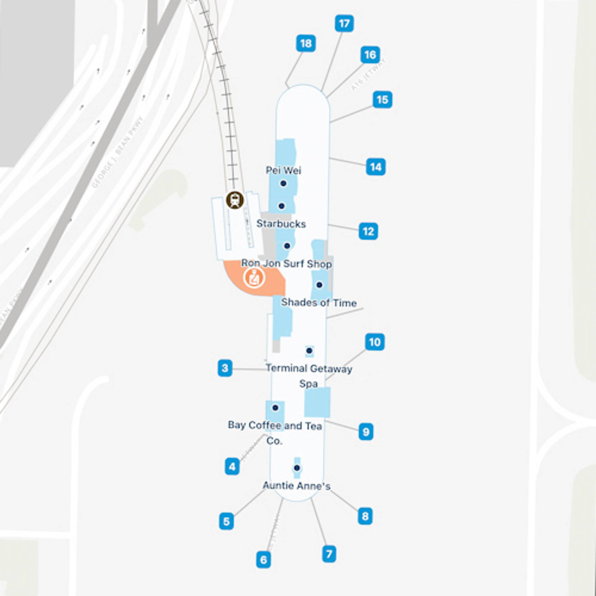 Tampa Airport Tpa Airside A Map