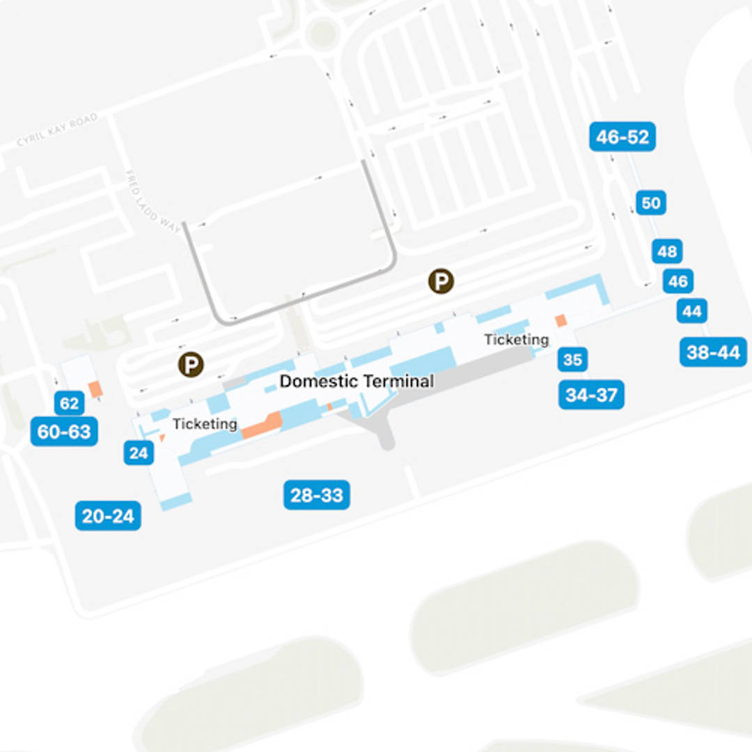 Auckland Airport Domestic Terminal Map & Guide