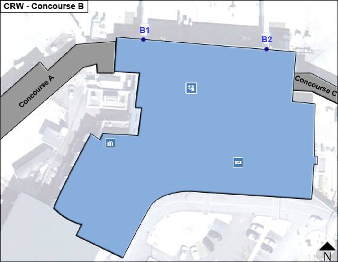 Yeager Airport Concourse B Map & Guide