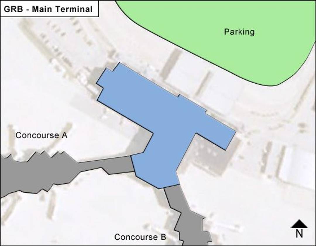 Austin Straubel Airport GRB Concourse B Map