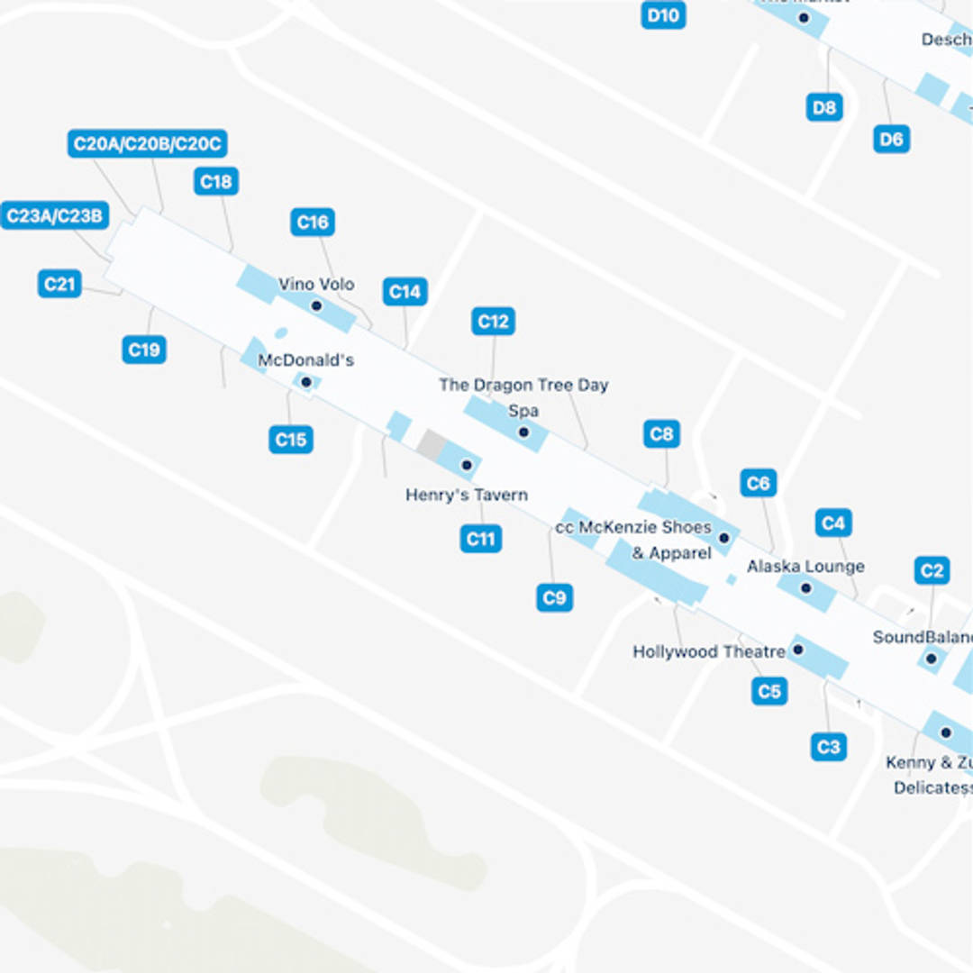 Portland Airport Concourse C Map & Guide