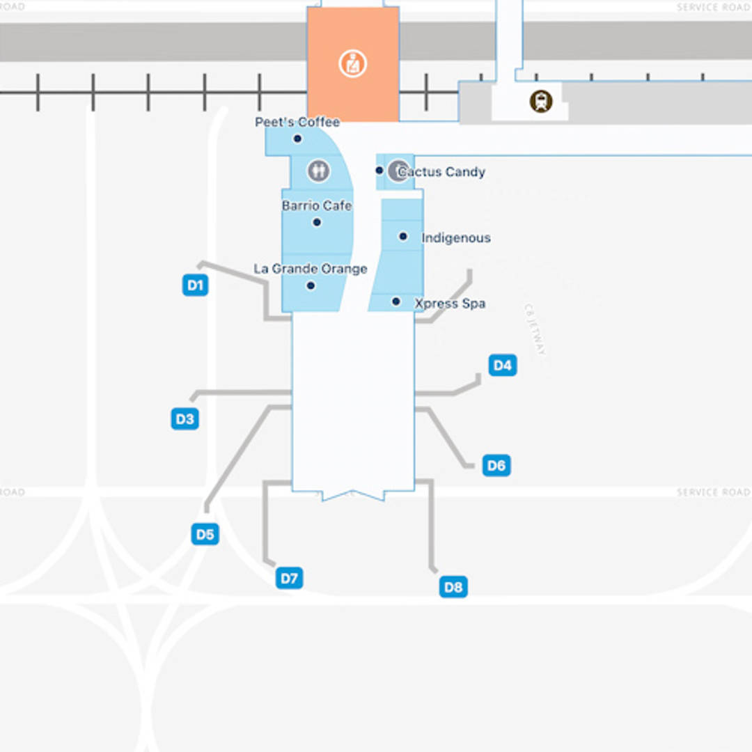 Phoenix Airport Concourse D Map & Guide