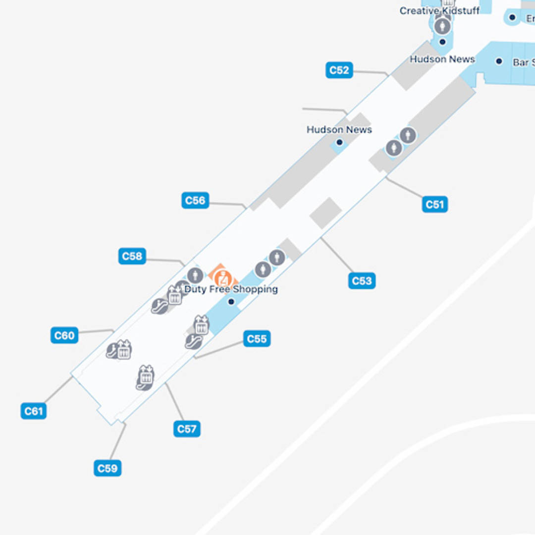 Pittsburgh Airport Airside C Map & Guide