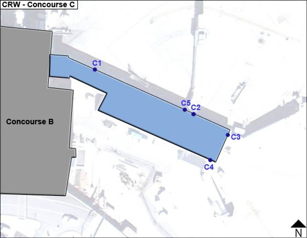 Yeager Airport Concourse C Map & Guide
