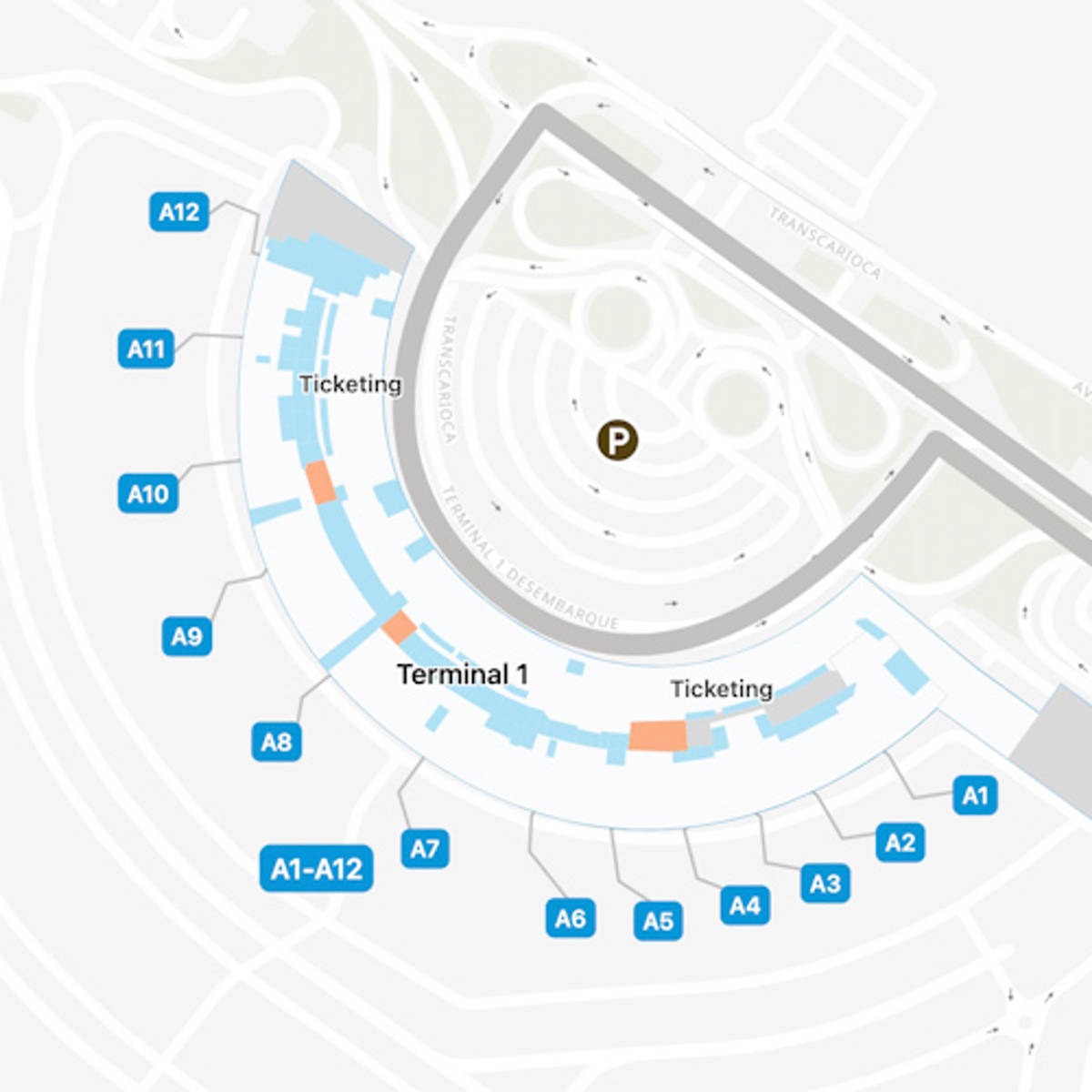 Rio de Janeiro Galeao Airport Terminal 1 Map & Guide