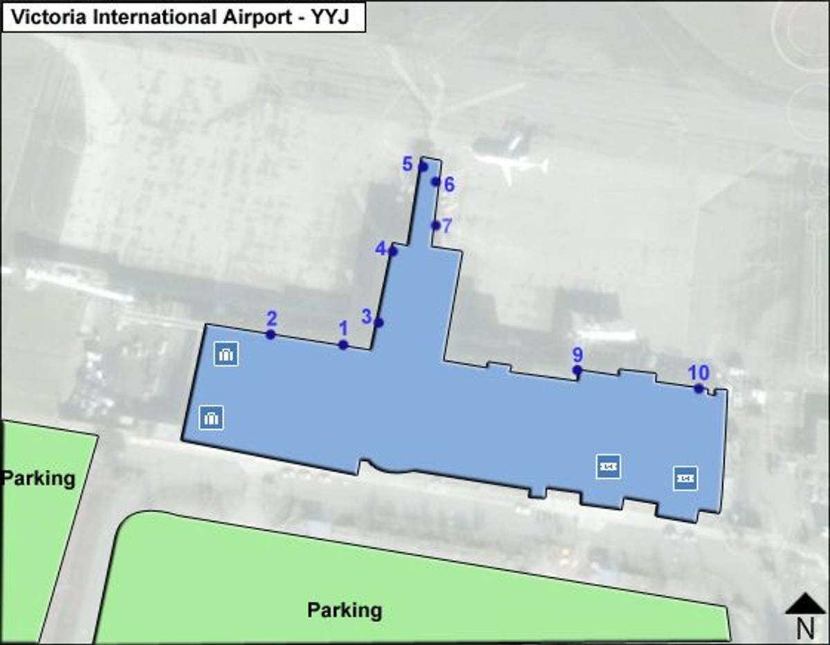 Victoria Airport Intl Terminal Map & Guide