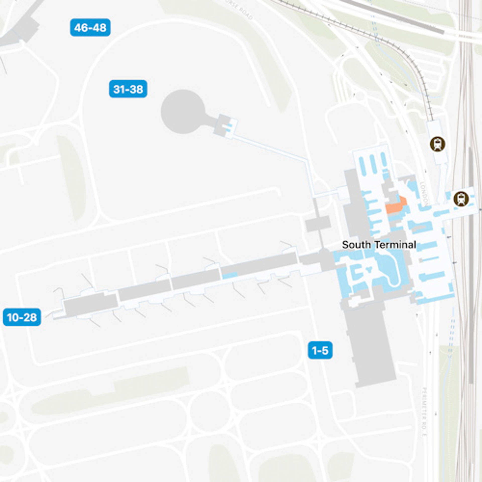 London Gatwick Airport South Terminal Map & Guide