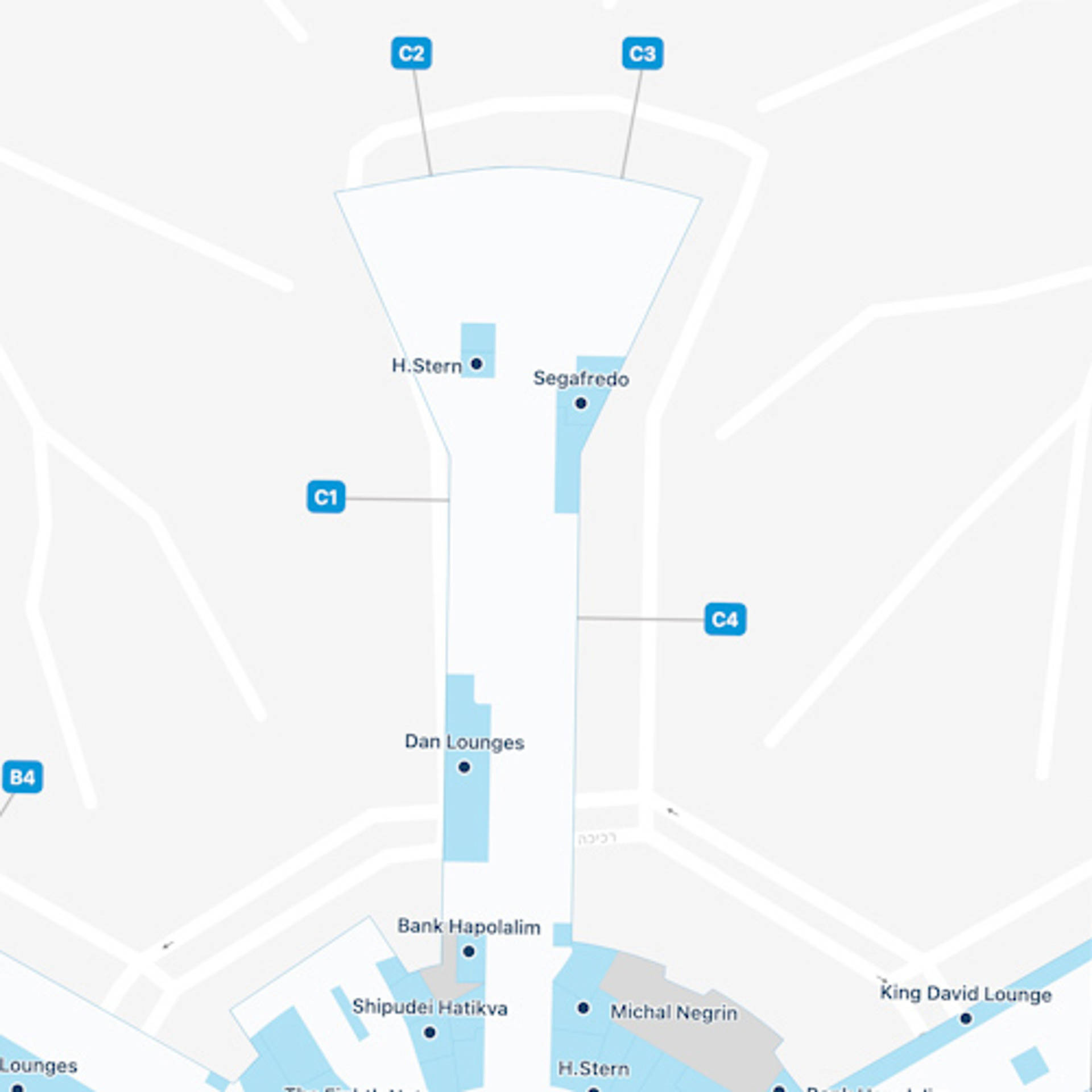 Tel Aviv Airport Concourse C Map & Guide