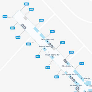 Pittsburgh Airport Airside D Map & Guide