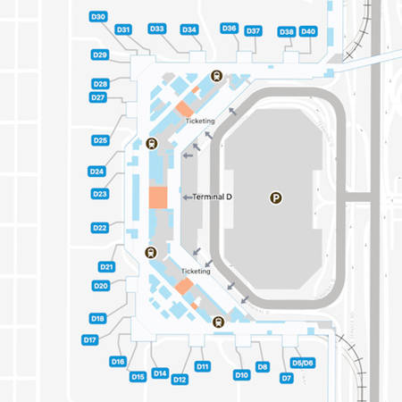 Dallas Fort Worth Airport Terminal D Map & Guide