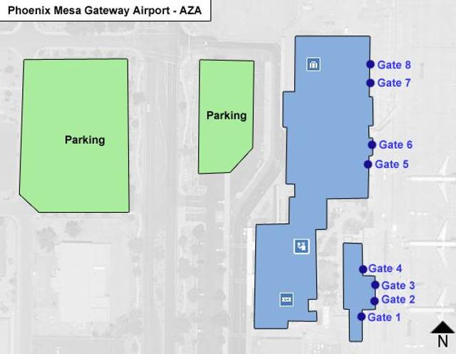 Phoenix Mesa Airport Map: Guide to AZA's Terminals