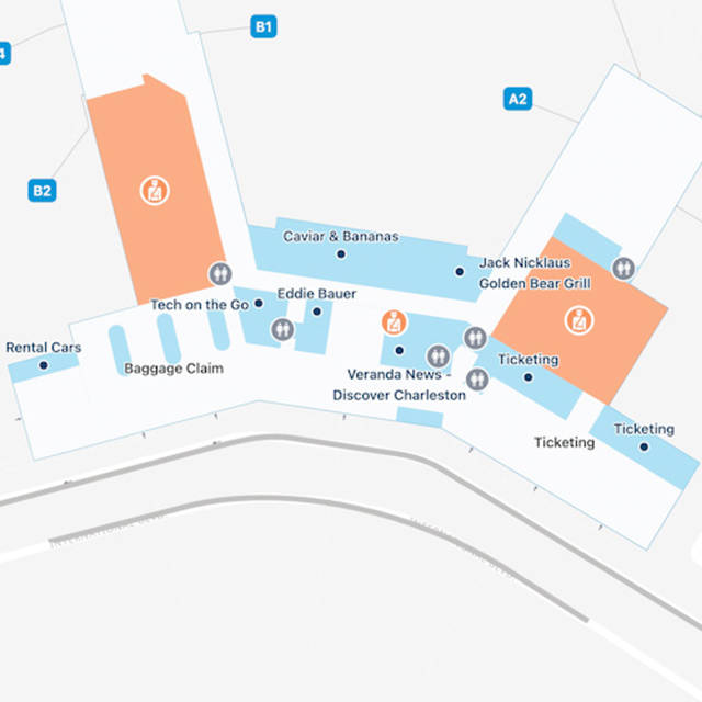 Charleston Airport Map | CHS Terminal Guide