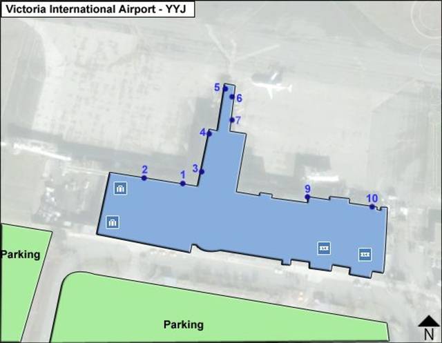 Victoria Airport Intl Terminal Map & Guide