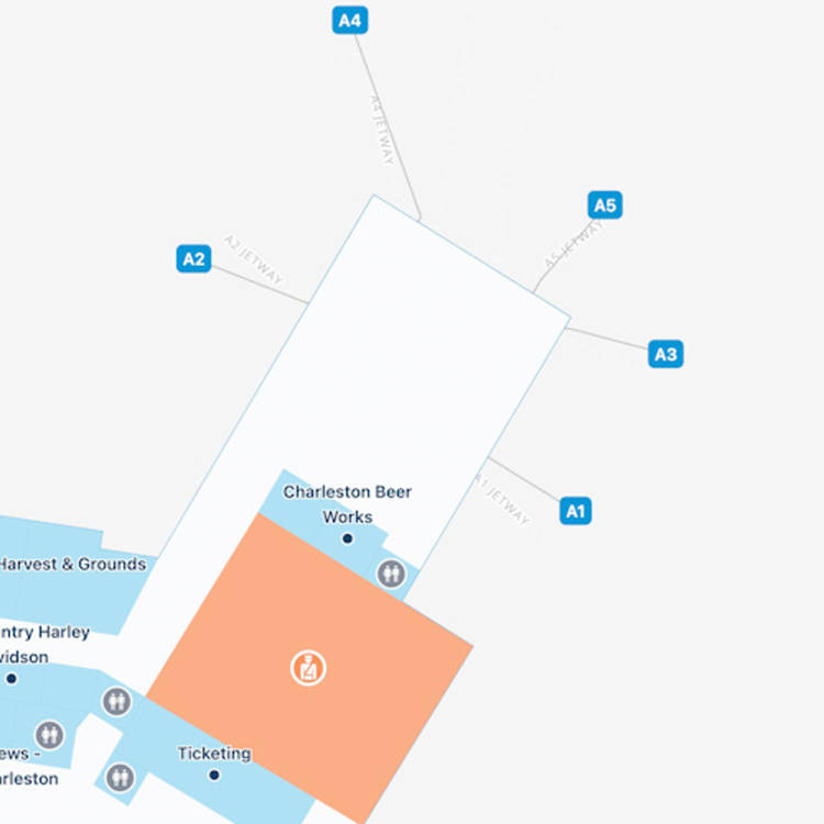 Charleston Airport Concourse A Map & Guide