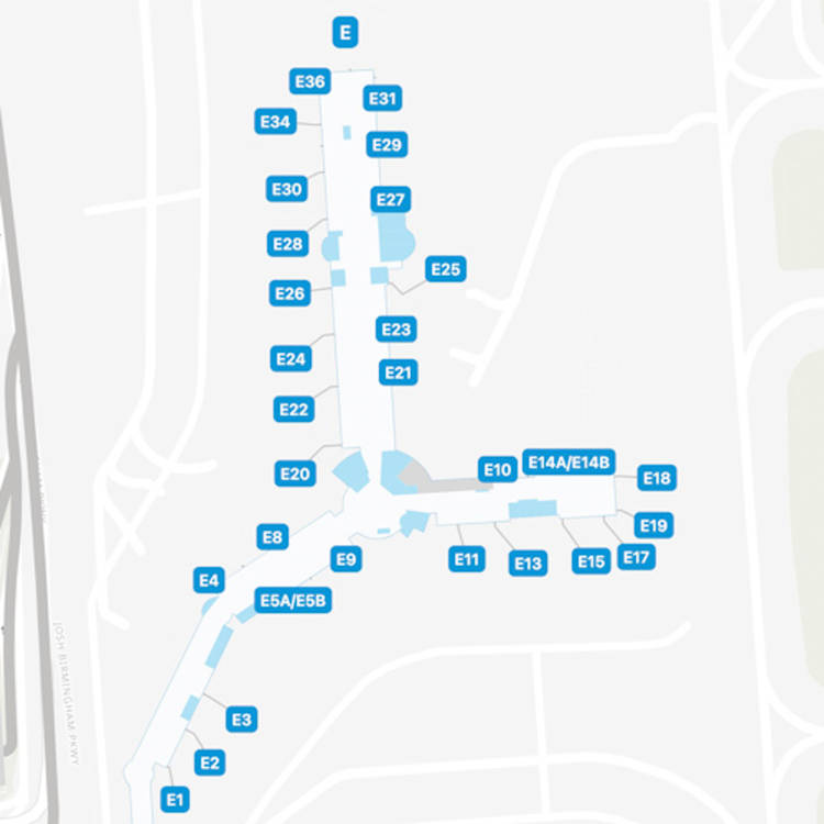 Charlotte Airport Concourse E Map & Guide