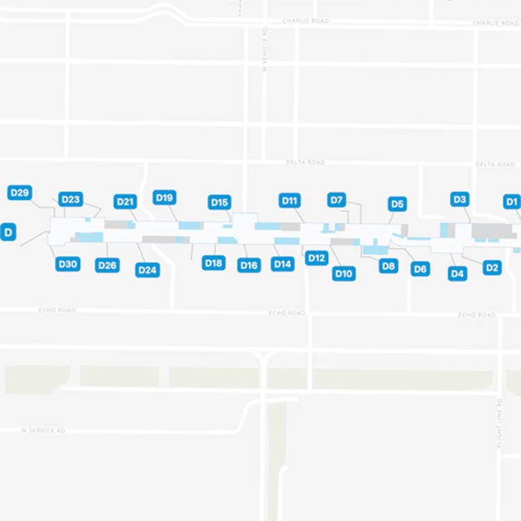 Washington Dulles Airport Concourse D Map & Guide