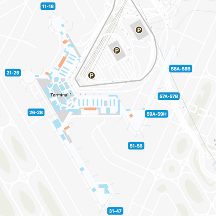 Tokyo Narita Airport NRT Terminal 2 Map