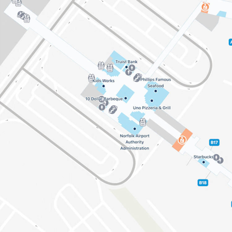 Norfolk Airport Map: Guide to ORF's Terminals - iFLY