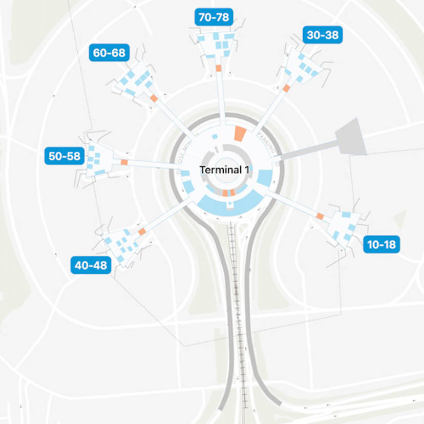Paris de Gaulle Airport Terminal 1 Map & Guide