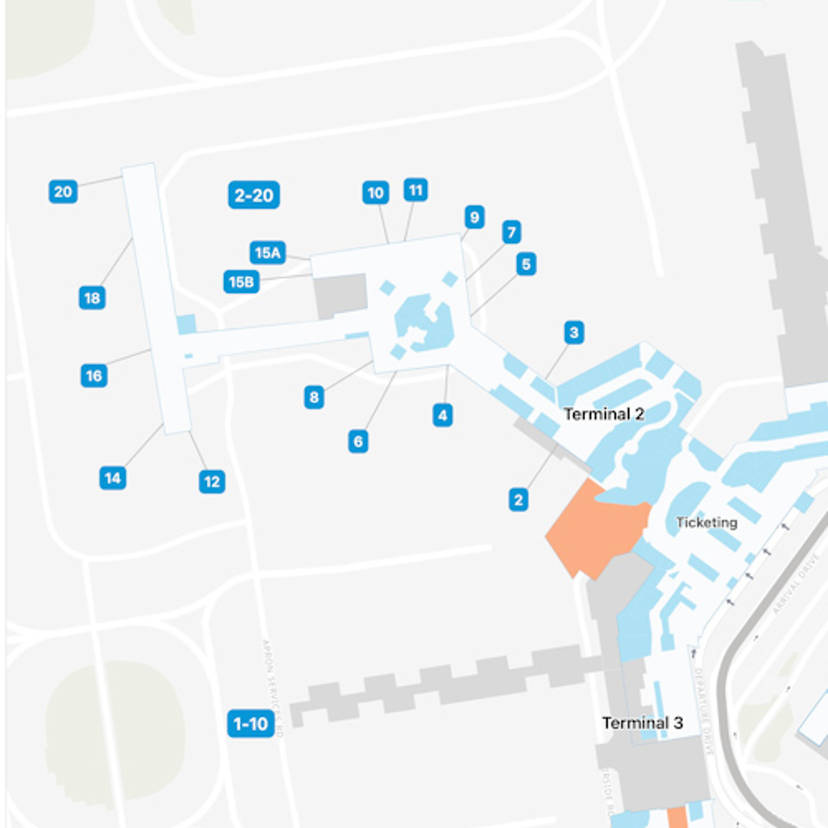 Melbourne Airport Terminal 2 Map & Guide