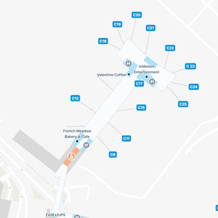 Milwaukee Airport Concourse C Map & Guide